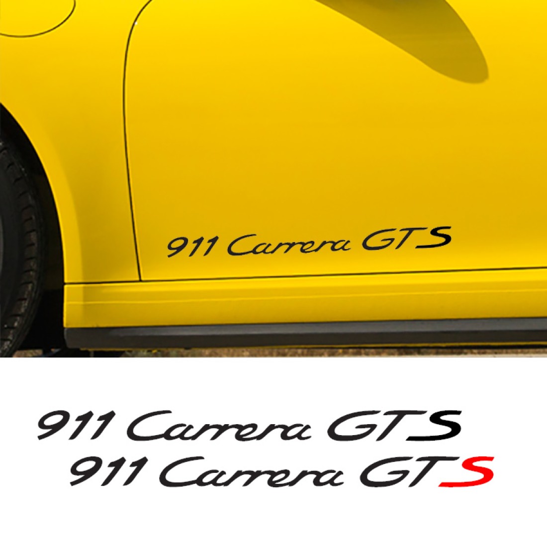 911 Carrera GTS vinyl door decal sticker emblem for Porsche