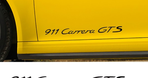 911 Carrera GTS vinyl door decal sticker emblem for Porsche
