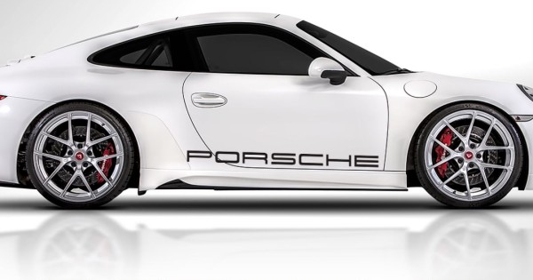 Porsche 911 door letters stripe