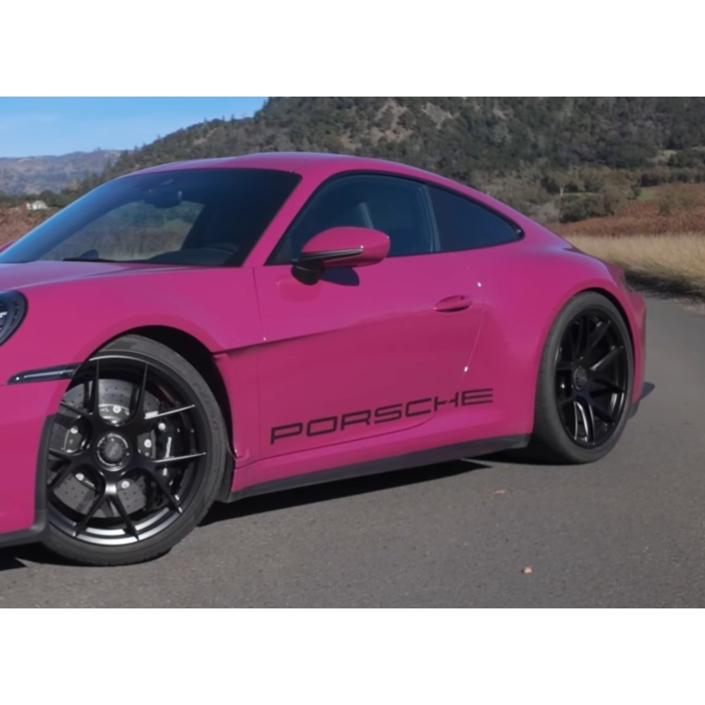 Porsche 911 door letters stripe