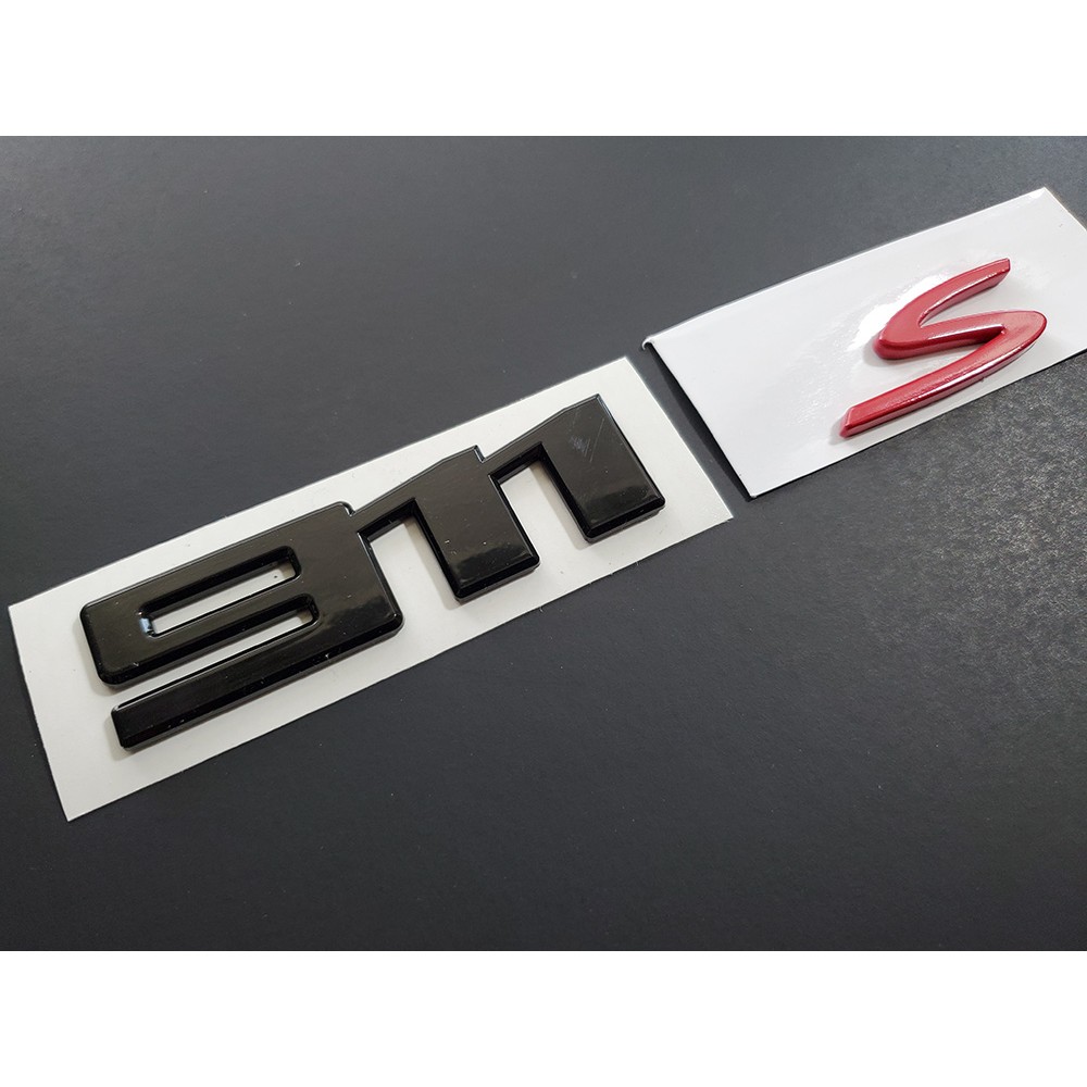 Black 911 s Emblem porsche 992 nameplate badge