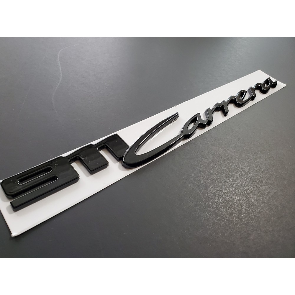 Black 911 Carrera Emblem 2020 2021 2022 nameplate badge