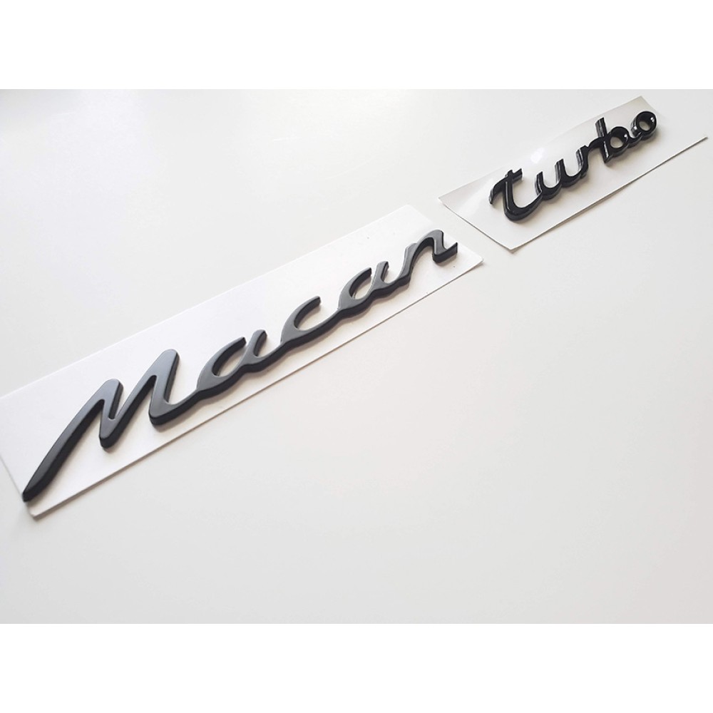 SALE! Black porsche Macan turbo Emblem - factory original